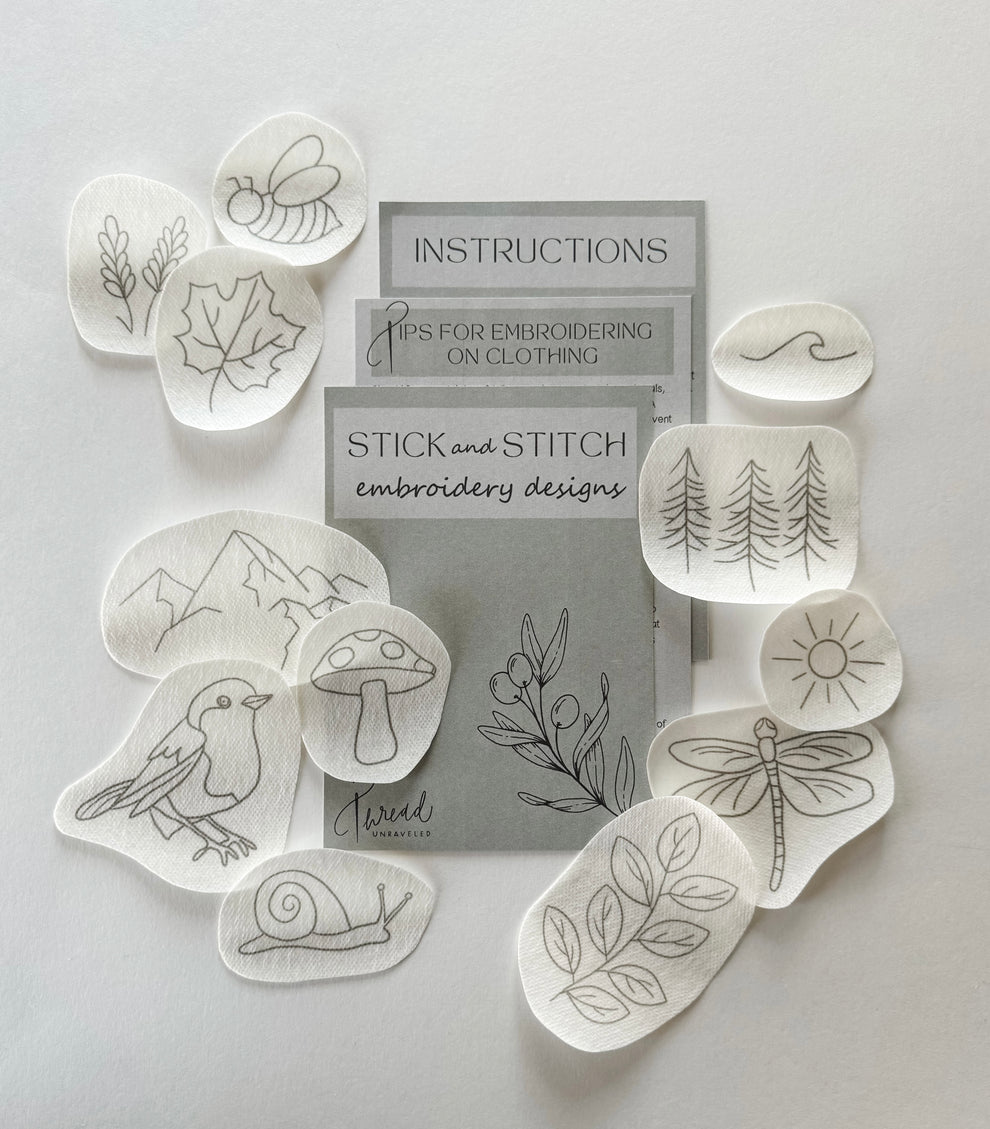 Nature Stick and Stitch Embroidery Designs – threadunraveled